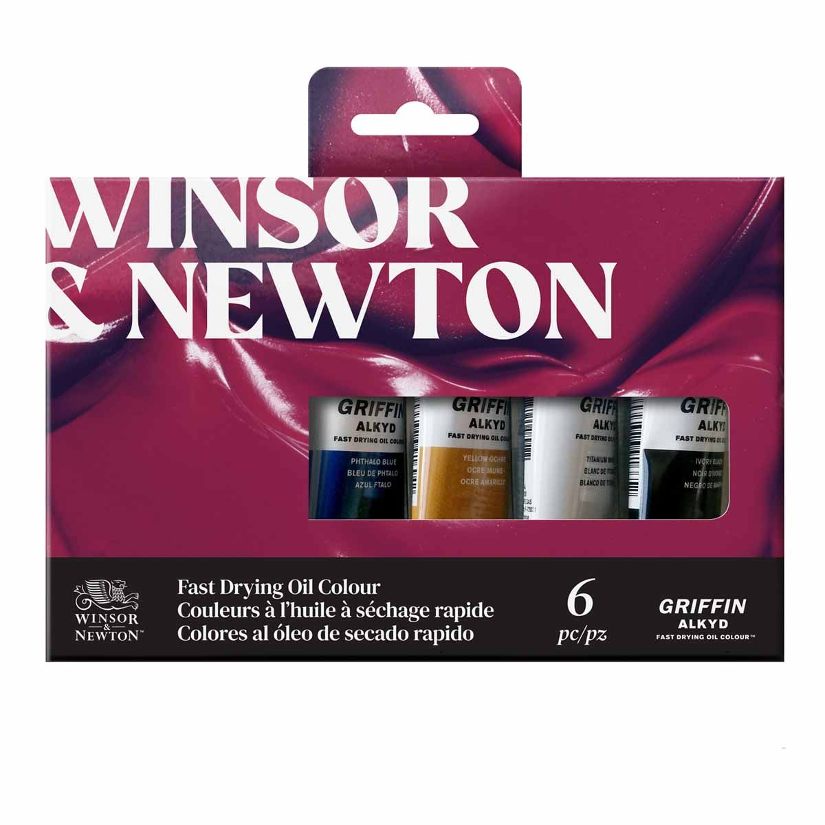 Winsor & Newton Griffin Alkyd Beginners Set of 6 Fast-Drying Oil, 37ml ...