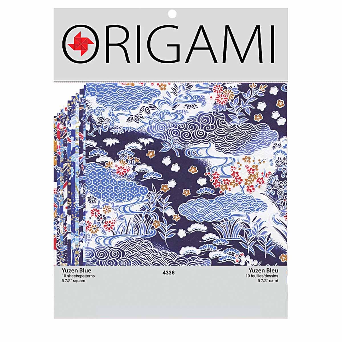 Yasutomo Origami Paper - Yuzen Blue Set, 5-7/8" (Pack of 10) | Jerry's ...