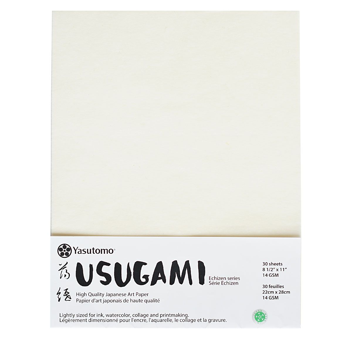 Yasutomo Usugami Paper - 8.5"x11", 14gsm (30 Sheets) | Jerry's Artarama