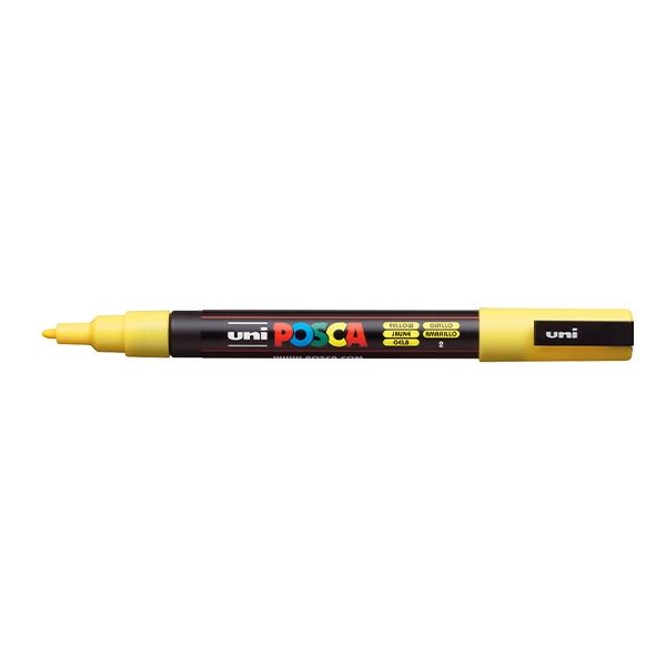 Posca Paint Marker, Yellow, Fine Tip Marker | Jerry's Artarama