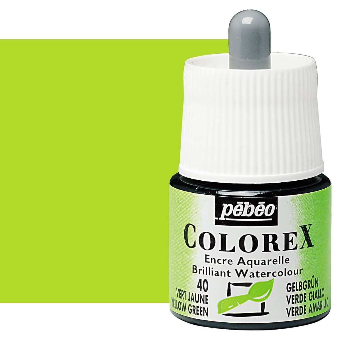 Pebeo Colorex Watercolor Ink Yellow Green, 45ml | Jerry's Artarama