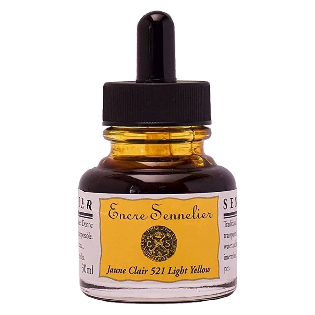 Sennelier Shellac Ink 30 ml Yellow Light | Jerry's Artarama