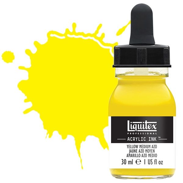 Liquitex Professional Acrylic Ink 30ml Bottle - Yellow Medium Azo ...