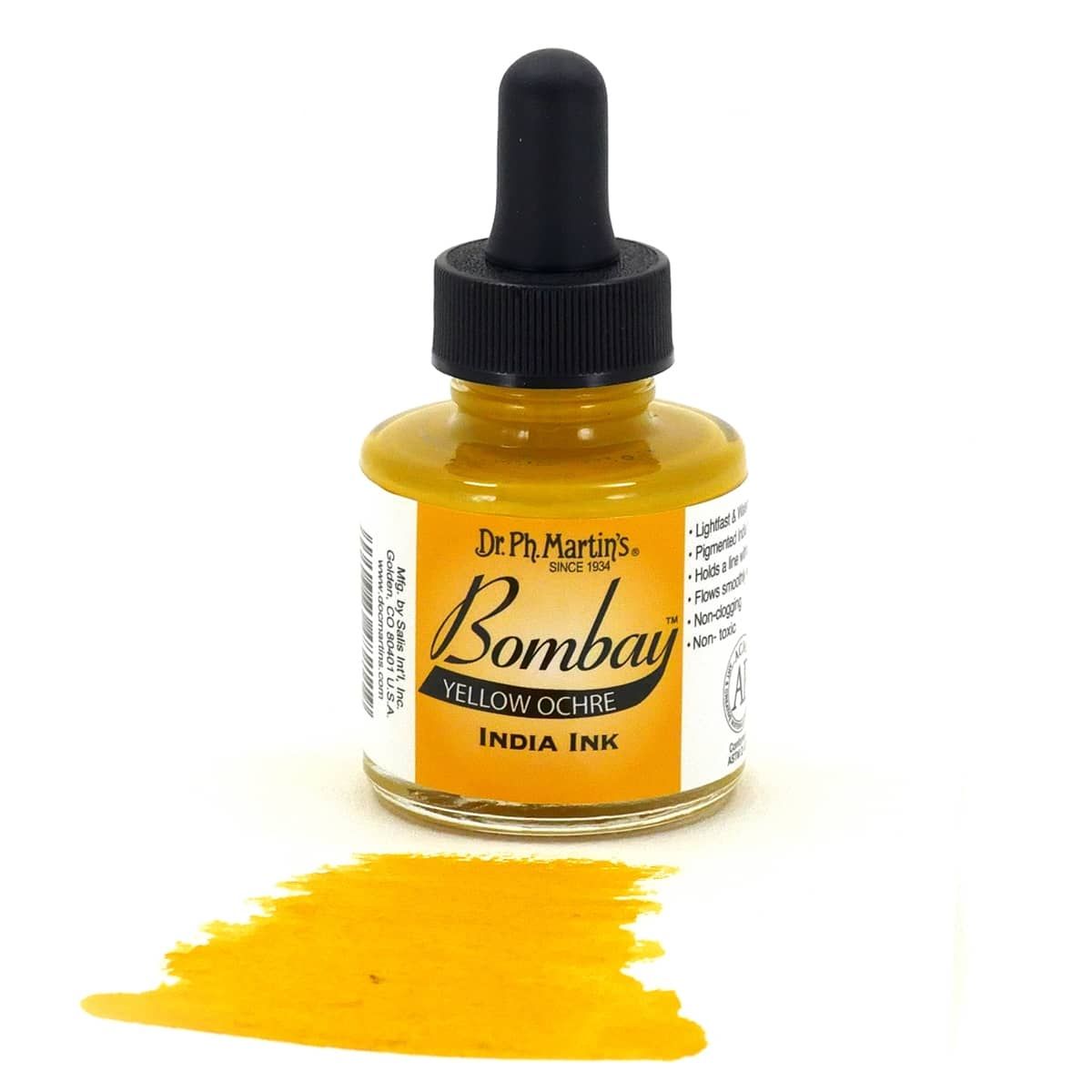Dr. Ph. Martin's Bombay India Ink-Yellow Ochre | Jerry's Artarama