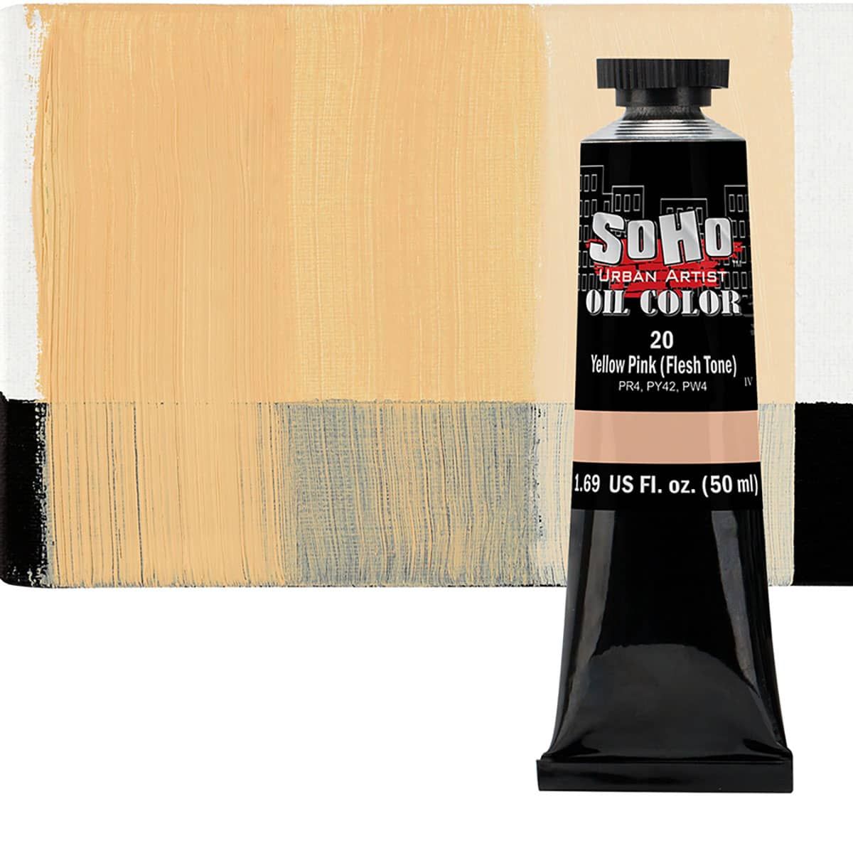 Soho Artist Oil Color Yellow Pink Flesh Tone, 50ml Tube | Jerry's Artarama