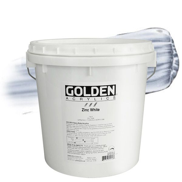 GOLDEN Heavy Body Acrylics - Zinc White, 1 Gallon | Jerry's Artarama