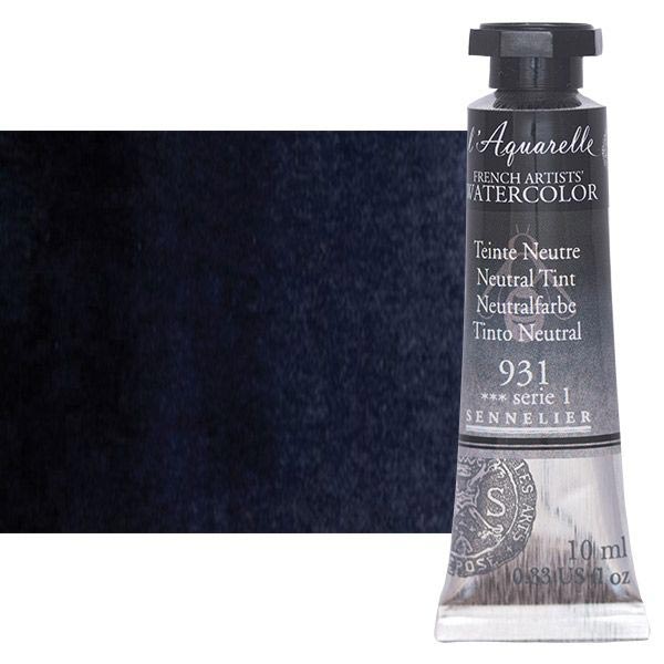 Sennelier l'Aquarelle Artists Watercolor - Sennelier Grey, 10ml Tube ...