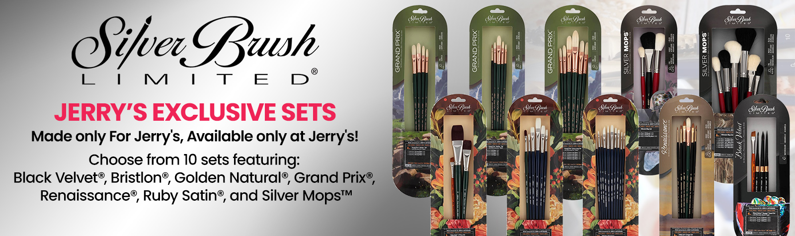 Silver Brush Exclusive Sets | Jerry's Artarama